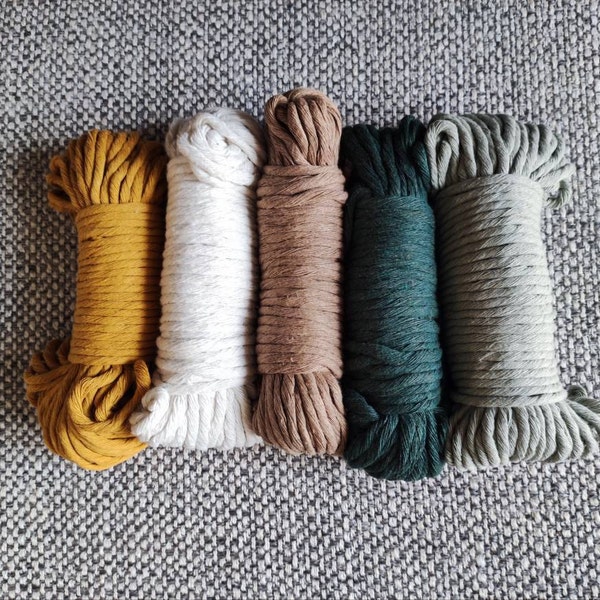 3mm Single Strand Macrame Cord, Soft Twisted Cotton Rope, Natural Cord ...