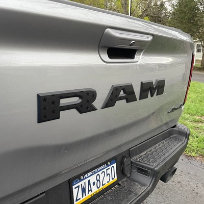 RAM 1500 REBEL Tailgate Emblem Decals 2019 2020 2021 2022 2023 2024 USA ...