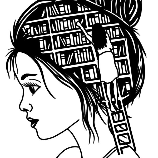 Digital: Girl Loves Books SVG. Book Lover. Librarian. Book Worm. Just a ...