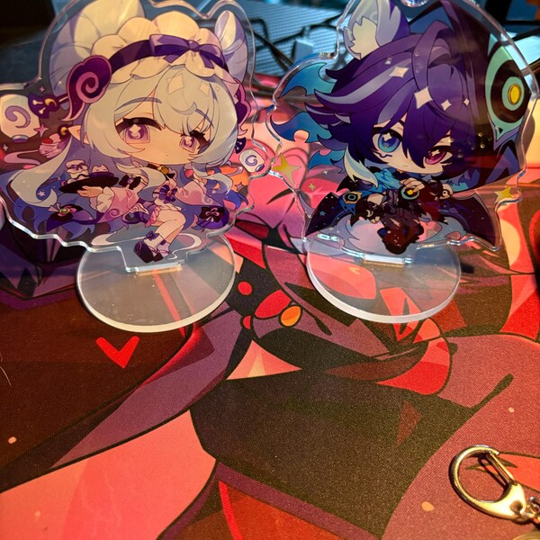 Honkai Star Rail Acrylic Keychain With Sakura Clasp -4 Characters Robin ...