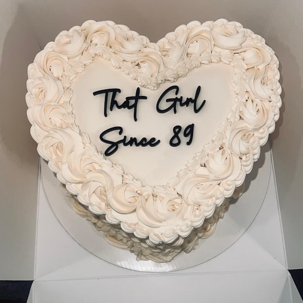 That Girl Since Year Cake Topper | Acrylic Mini Cake Charm - Etsy