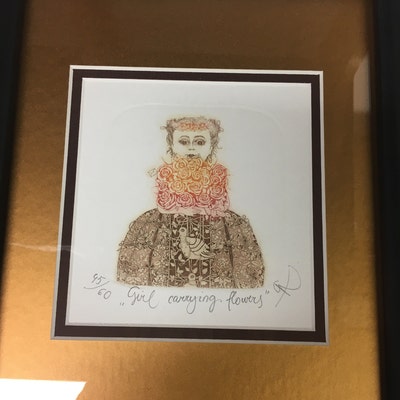 Etching Angel Etching Angel Art Printmaking Fine Art Etching Original ...