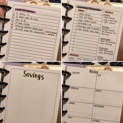 HP MINI Essential Printable Inserts MINI Happy Planner Basic Bundle ...