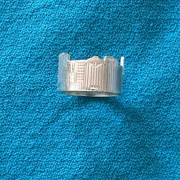 Custom City Ring • Personalized Cityscape Ring • Statement Ring ...