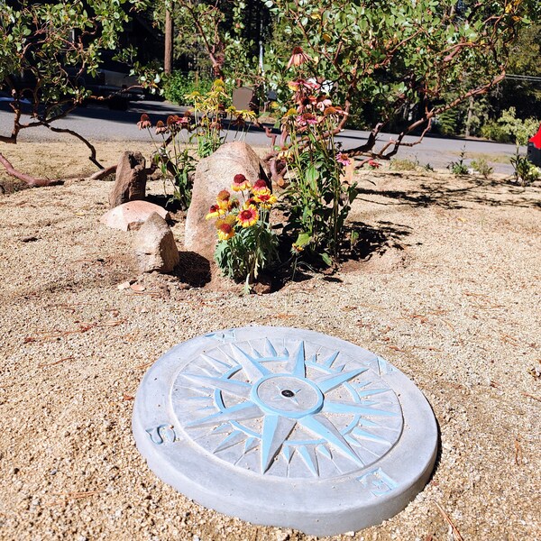 FULL THICKNESS Compass Steppingstone Garden Art Landscaping - Etsy