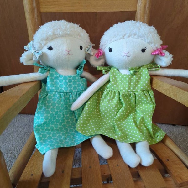 Lamb Sewing Pattern PDF - Make a Cloth Lamb Doll / Stuffed Animal Toy and Clothes for Easter ...