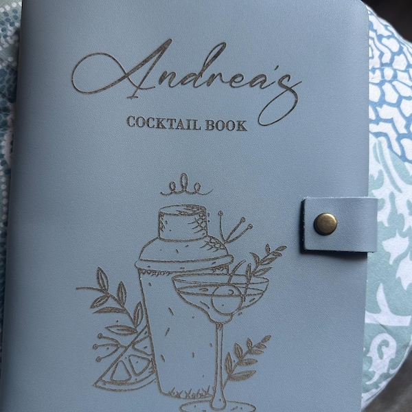 Cocktail Recipe Book Bar Recipe Book Bartender Gift Cocktail Binder ...