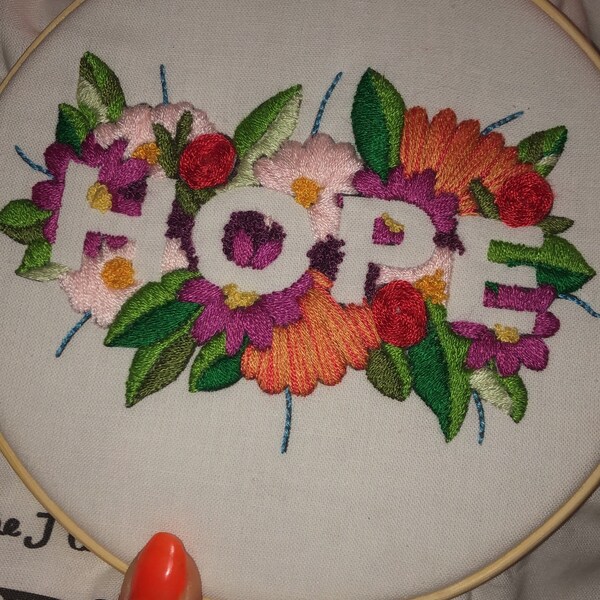 Hope Embroidery Pattern, Needlecraft , Embroidery Pattern, Beginners ...