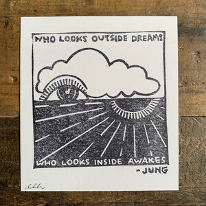 Snail Original Art Block Print Hand Carved Hand | Etsy