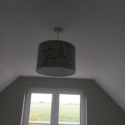 Scottish Grey Lampshade, Table Floor Lamp / Ceiling Pendant, Small ...