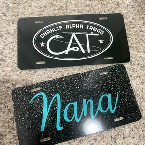 Classy Initial Printed Aluminum License Plate Custom Plate Vanity Plate ...