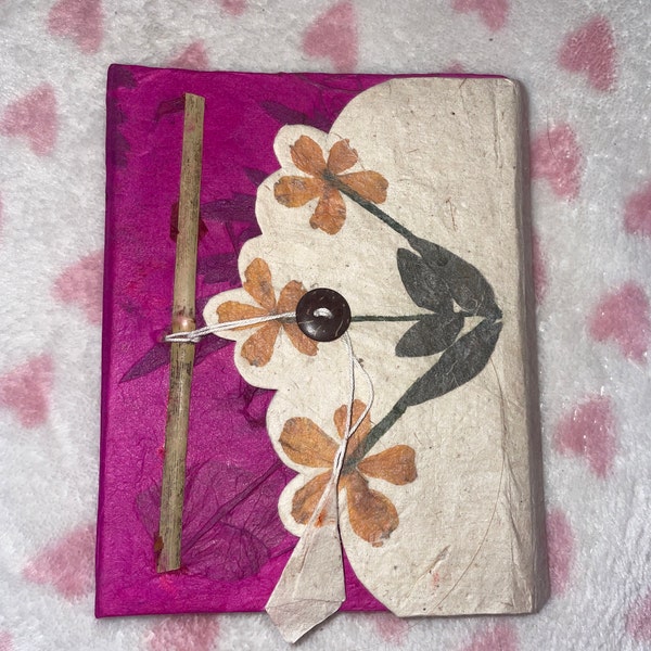 Handmade Floral Journal | Beautiful Notebook | Handmade Paper Notebook ...