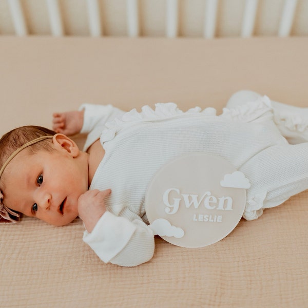 Acrylic Name Plaque, Baby Birth Announcement, Acrylic Plaque for Baby ...