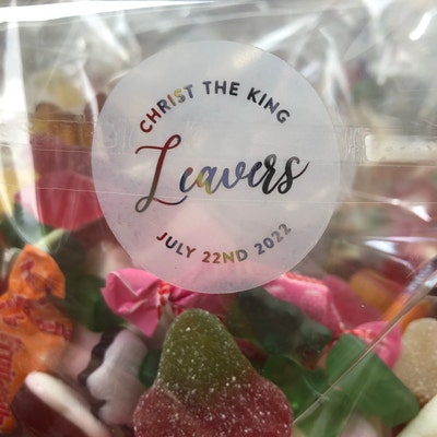 Sweet Bag Wedding, Cute Foil Wedding Favour Stickers, Gold, Silver or ...