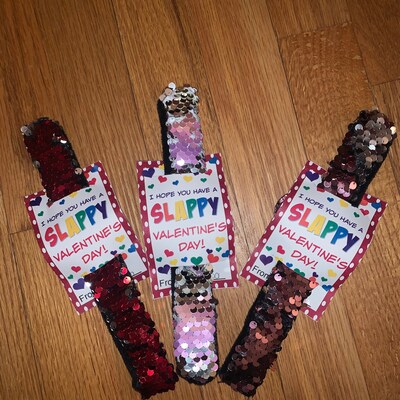 Slap Bracelet Printable Valentine Tag Instant Download Valentine's Day ...