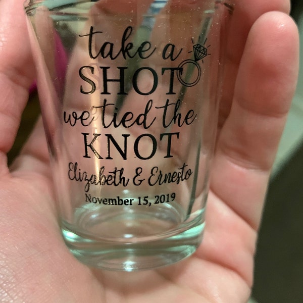 Wedding Favors, Shot Glasses, Wedding Favor, Custom Shot Glasses, Shot ...