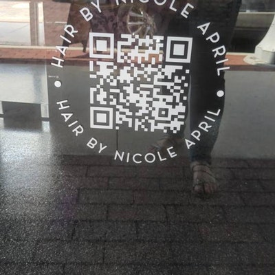 Square Store Window Custom QR Code Vinyl Decal Shop QR Code Custom ...