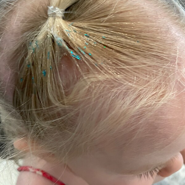 Extra Long Tinsel Hair Clips: Customizable Sparkle, Heat Friendly - Etsy