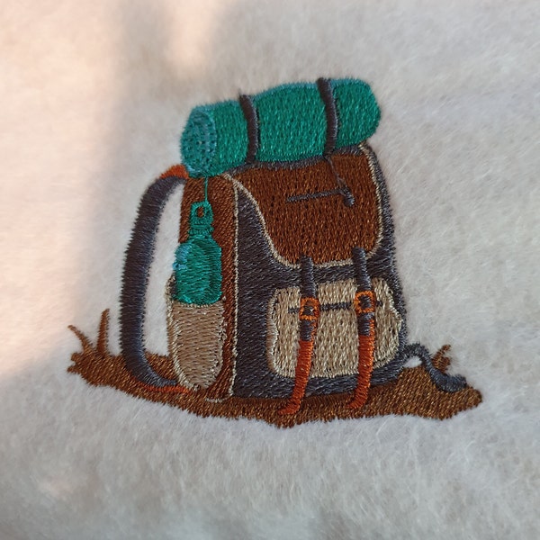 Hiking Backpack - Machine Embroidery Design, Hiker Backpack Embroidery ...