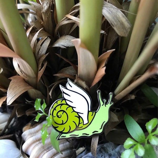 Winged Snail - Festina Lente - Make Haste Slowly - Enamel Pin - Latin ...
