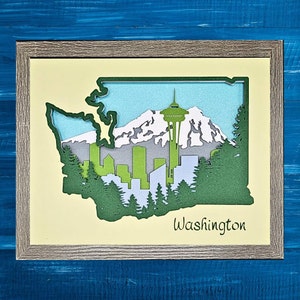 3D Layered Michigan State, Digital Download, Glowforge Cut File, Wall ...