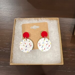 Christmas Dangle Earrings/christmas Light Earrings/handmade Earrings ...