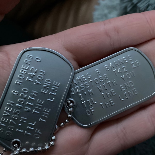 James Bucky Barnes & Steven Rogers Military Dog Tags, Cosply Costume ...