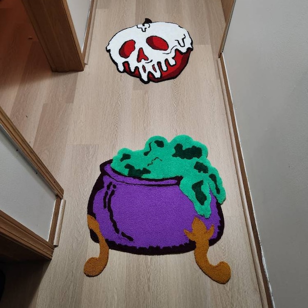 Handmade 3D Red Apple Halloween Tufted Rug - Sweeten Your Decor! Non ...