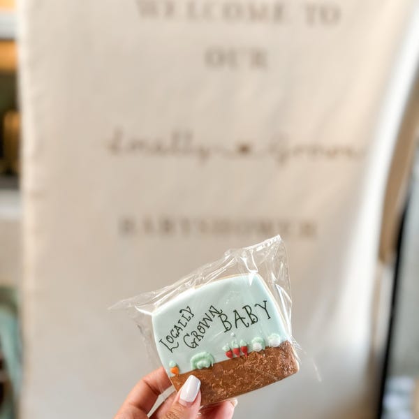 Locally Grown Baby Cookies / Locally Grown Baby Shower Cookies ...
