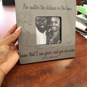 Long Distance Relationship Personalized Picture Frame State Map Custom ...