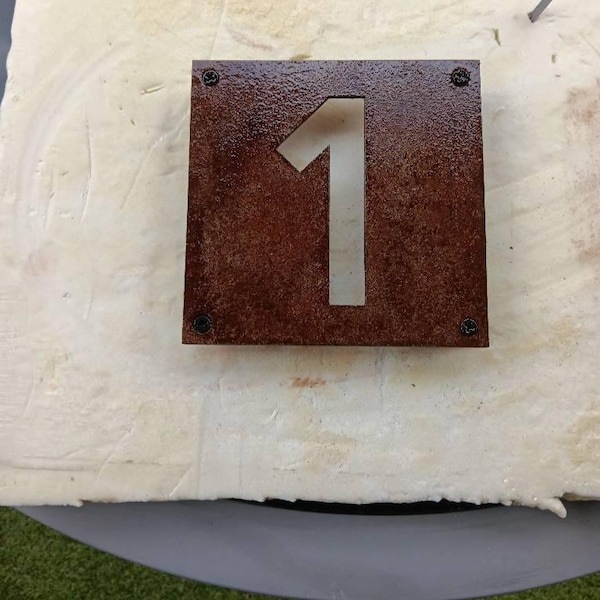 Custom Corten Steel Letters, Numbers - Rusted Steel Numbers - Rusted ...