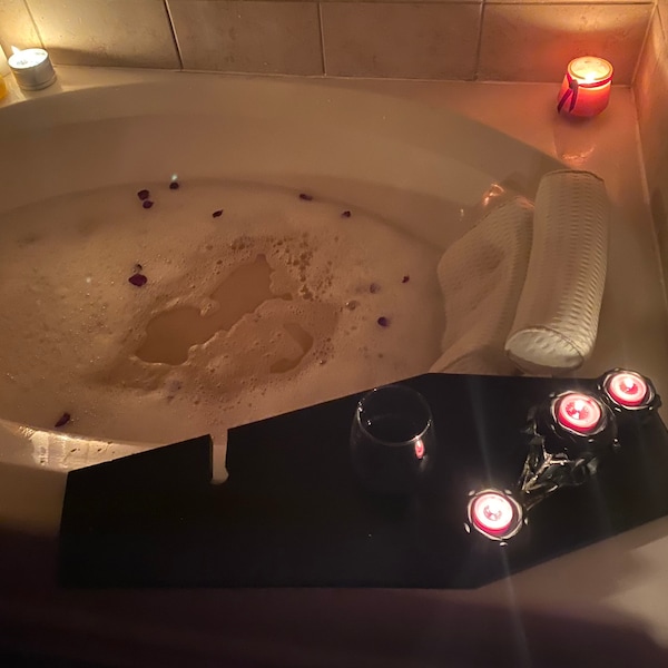 Coffin Shaped Bath Tray With Wine Notch - Etsy