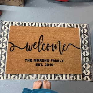 Welcome Mat Door Mat Personalized Doormat Custom Doormat Gift for New ...