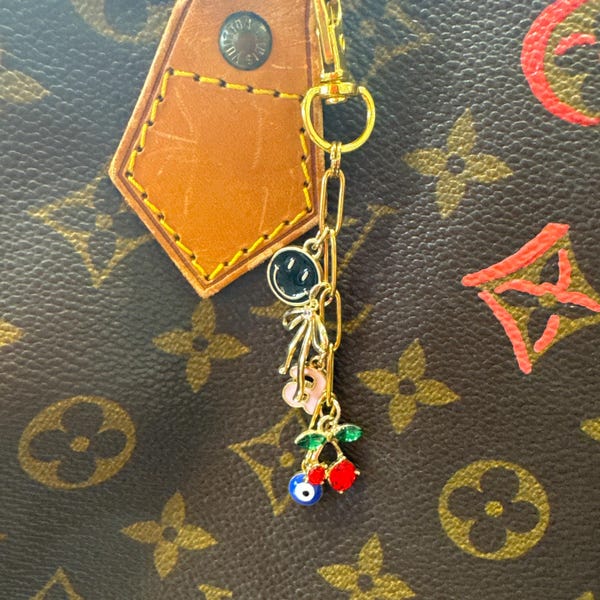 Custom Charm Keychain Purse Chain Purse Accessory Bag Accessory Gold ...