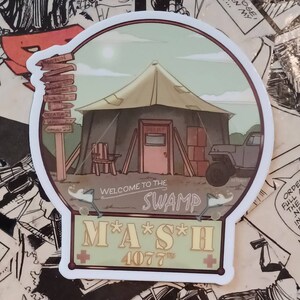 MASH Swamp Sticker High Quality Vinyl MASH Vinyl Sticker - Etsy