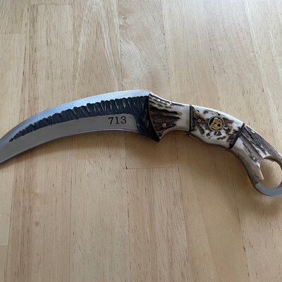 Engraved Pocket Knife Buffalo Bone Handle Knife Personal - Etsy