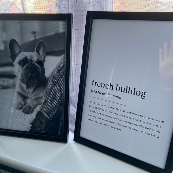 French Bulldog Definition Print | Wall Art | Living Room | Bedroom ...