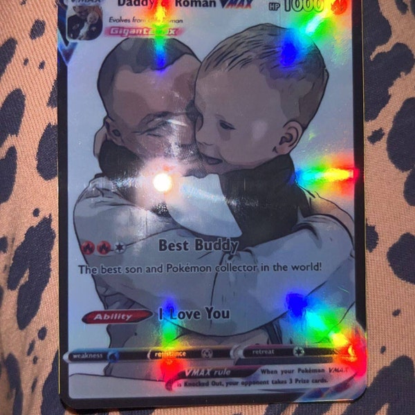 Personalised Pokémon Holographic Card - People/pets - Own Photo ...