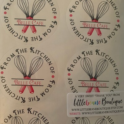 Personalized Baking Stickers, Whisk Stickers, Baking Labels, Baking ...