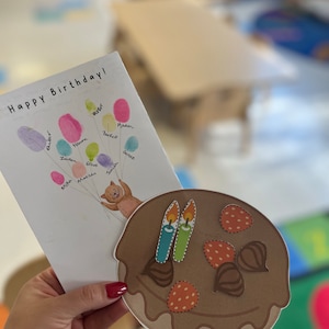 Bee Flower Fingerprint Craft, Birthday Card, Kids Craft,fingerprint ...