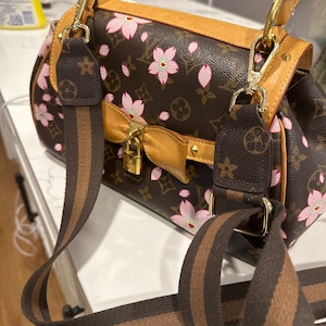 2 Inch Wide Grayish White and Pink Woven Strap Adjustable Crossbody Bag ...