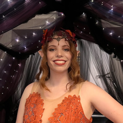 Autumnal Burgundy and Orange Tiara - Etsy