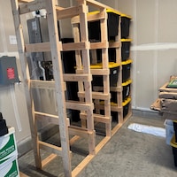 4x5 Storage Plan 27 Gallon Totes Mobile Racks, DIY Plans, Garage ...