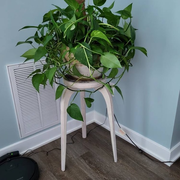 Flower, Plant Stand, Wood Table, Side Table, Plant Shelf, Gift for ...