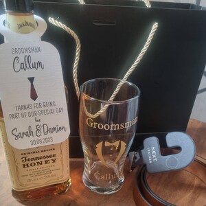 Personalised Pint Glass / Best Man Glass / Groomsman Gift / Wedding ...