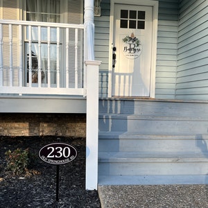 Address Sign Plain White With Stake - Etsy