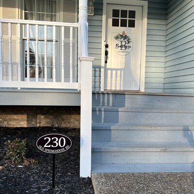 Address Sign Plain White With Stake - Etsy