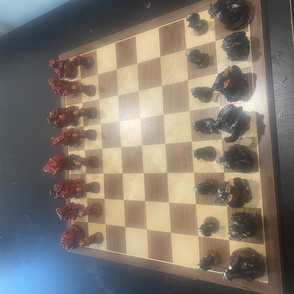 Large Gothic Horror Chess Set, Customisable Colours pieces Only/no ...