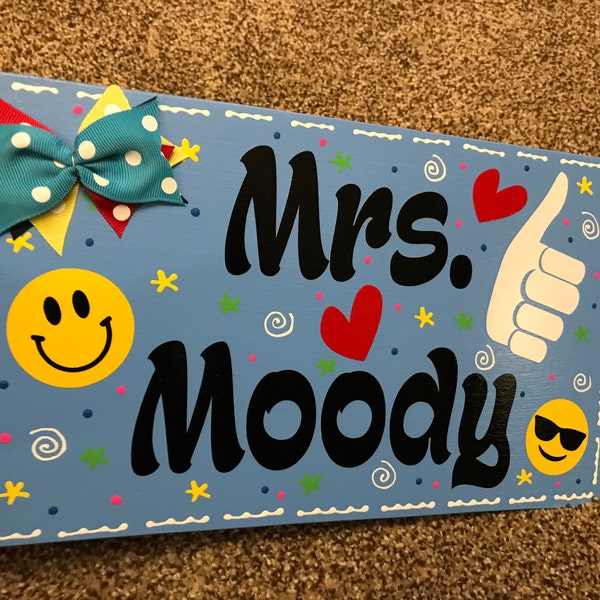 Personalized PINEAPPLE TEACHER SIGN Class Classroom Name Room Door ...