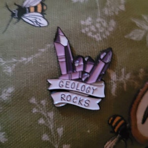 Geology Rocks - Soft Enamel Pin, Geologist, Mineral and Crystal Lover ...